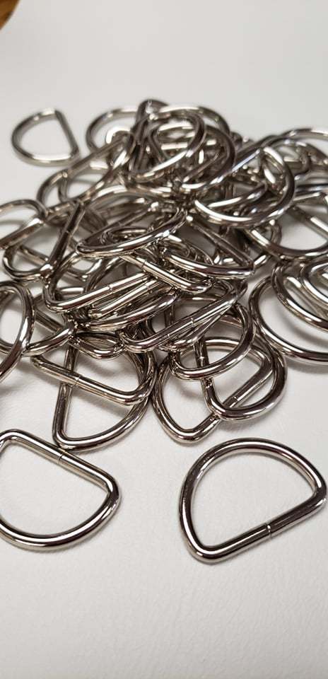 1 inch D ring (Silver) lot of 10 pieces – My PunkBroidery