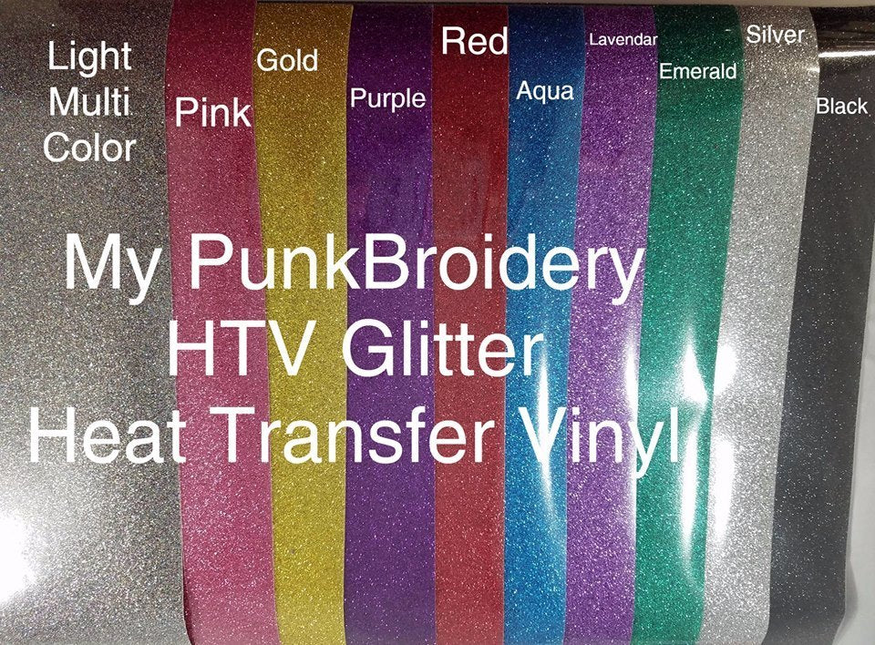 Glitter Silver HTV 10" x 12" Sheet – My PunkBroidery